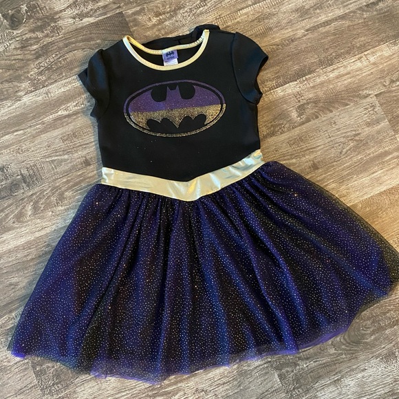 DC Comics | Dresses | Batman Sparkly Dress With Removable Cape M 78 ...